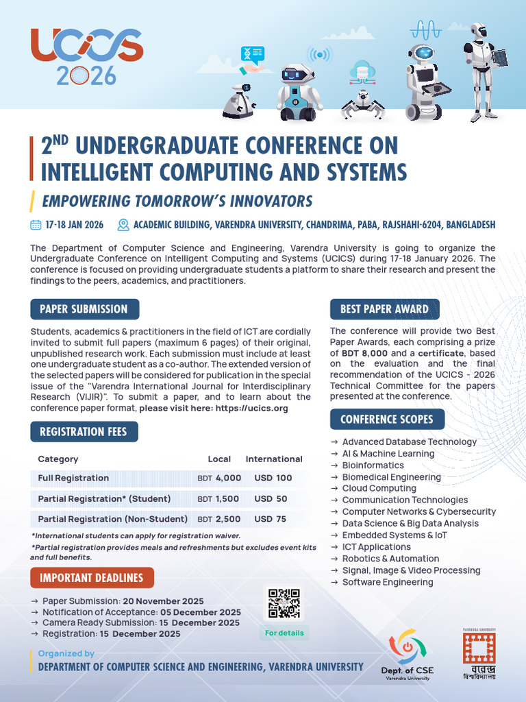 UCICS 2026: Undergraduate Conference on Intelligent Computing | PDF ...