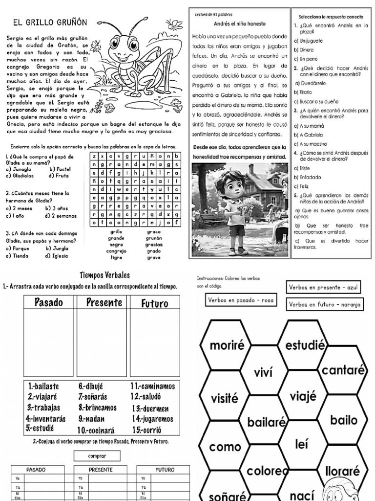 Practica de Verbos | PDF
