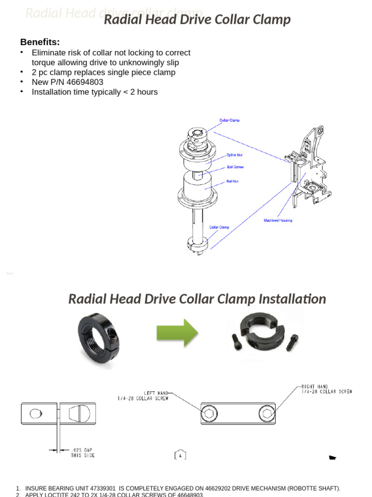 Radial Head Drive Collar Clamp | PDF