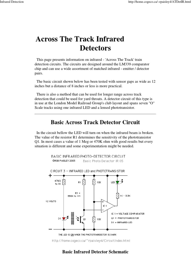 Across The Track Infrared Detectors | PDF | Light Emitting Diode ...
