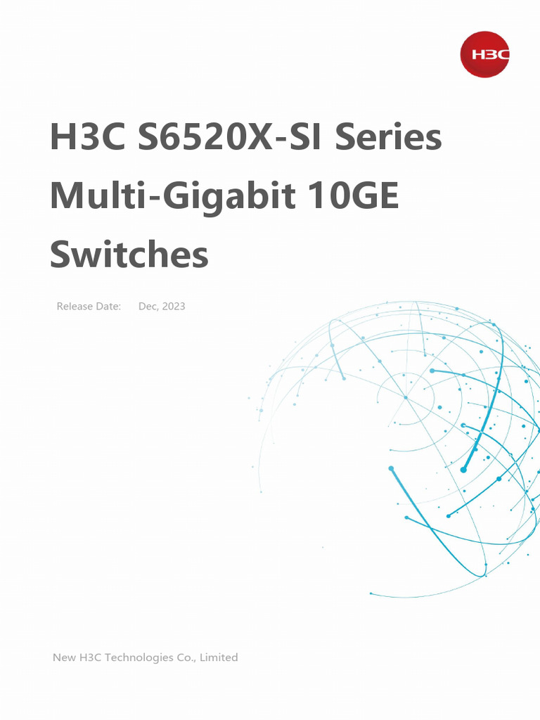 H3C S6520X-SI Multi-Gigabit Switches | PDF | Computer Network | I Pv6