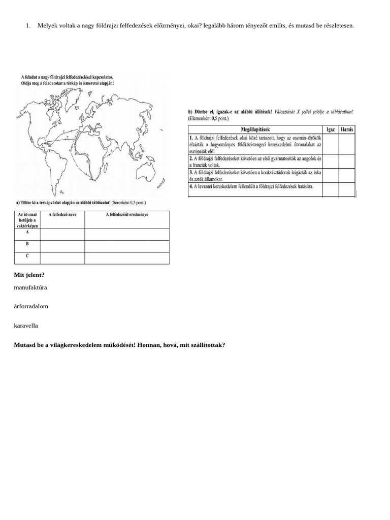 Földrajzi Feledetések Rövidebb Doga Pótló | PDF