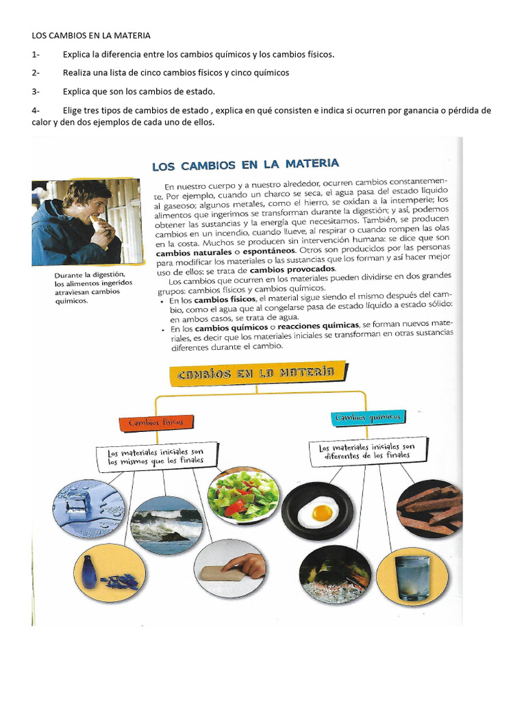 Los Cambios en La Materia | PDF