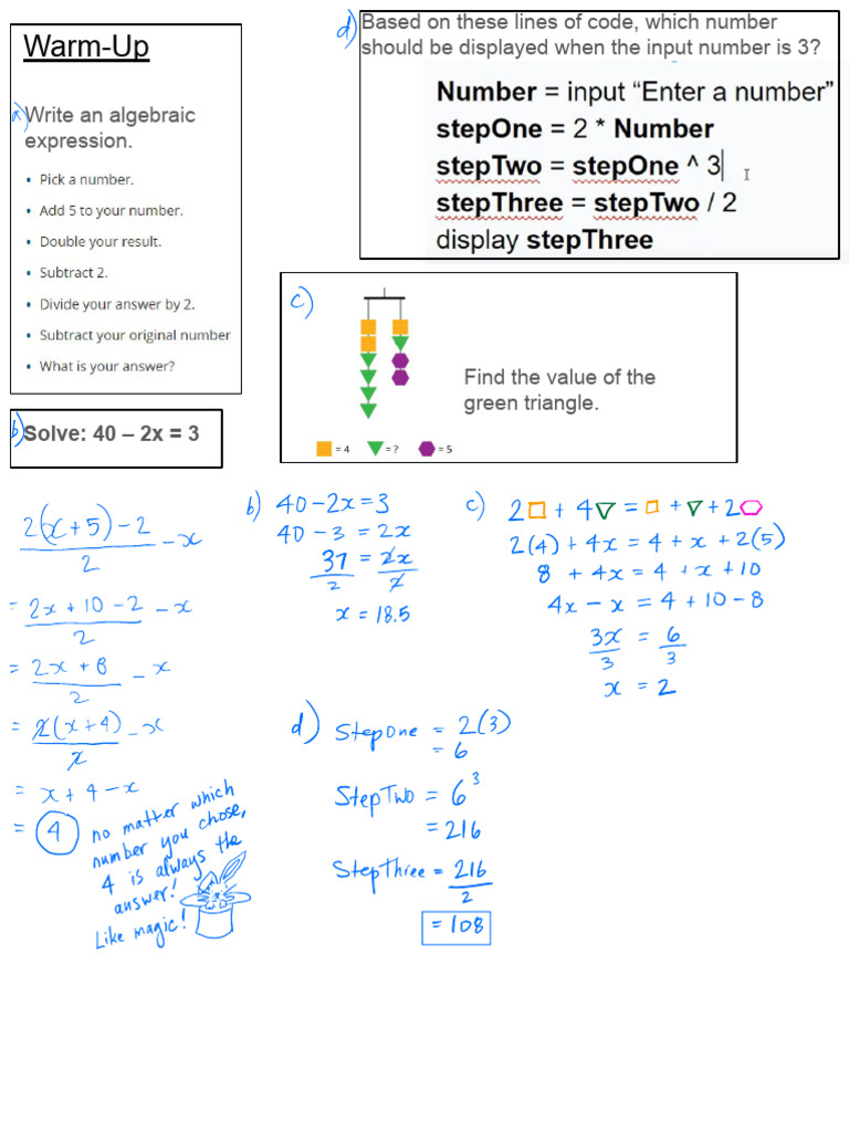 02-01 Exponent Laws - Class Notes | PDF | Mathematics | Computer ...
