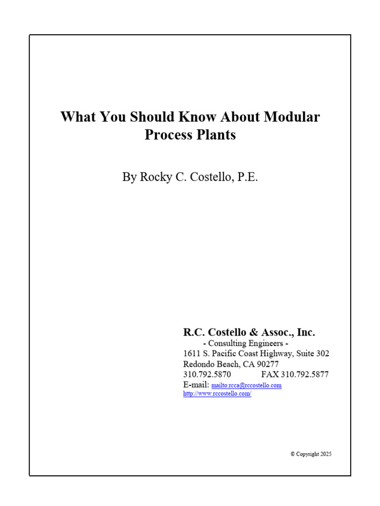 What You Should Know About Modular Process Plants | PDF | Switch