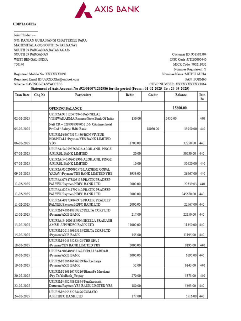 Account_stmt_XX2986_23052025 (1) (1) (2) (1) (2) | PDF | Banks | Cheque