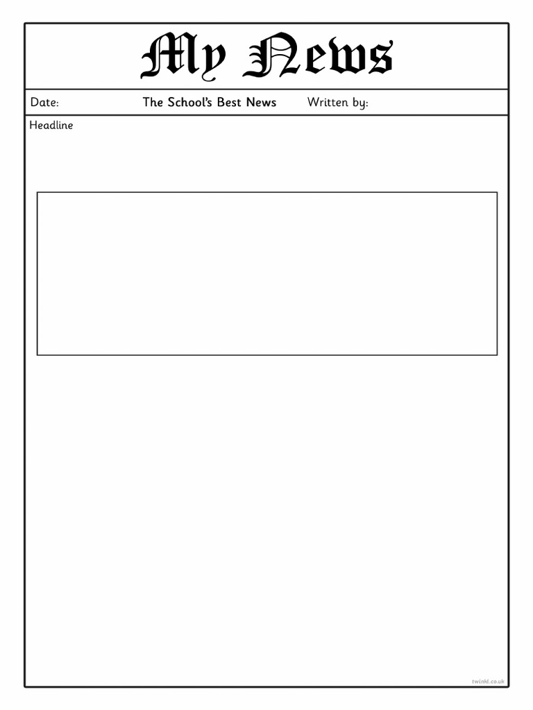 News Writing Template | PDF