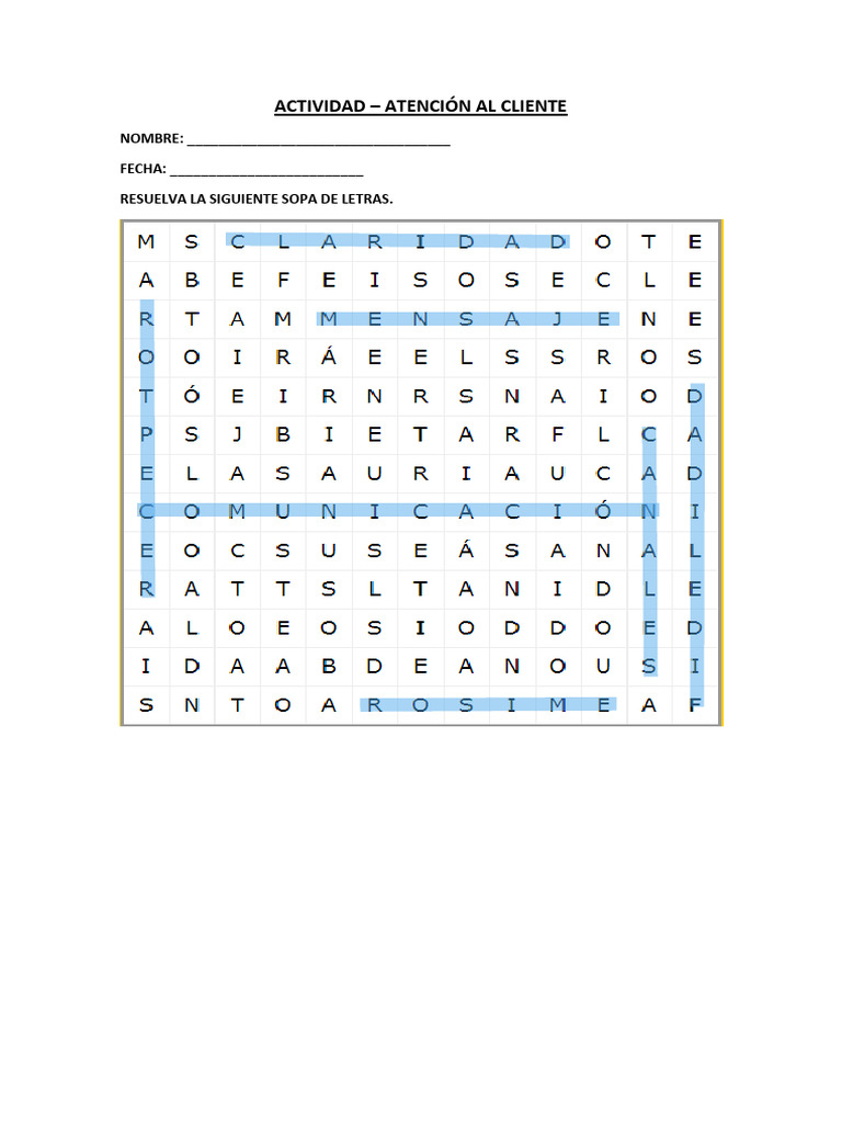 Sopa de Letras 22-08-2025 | PDF