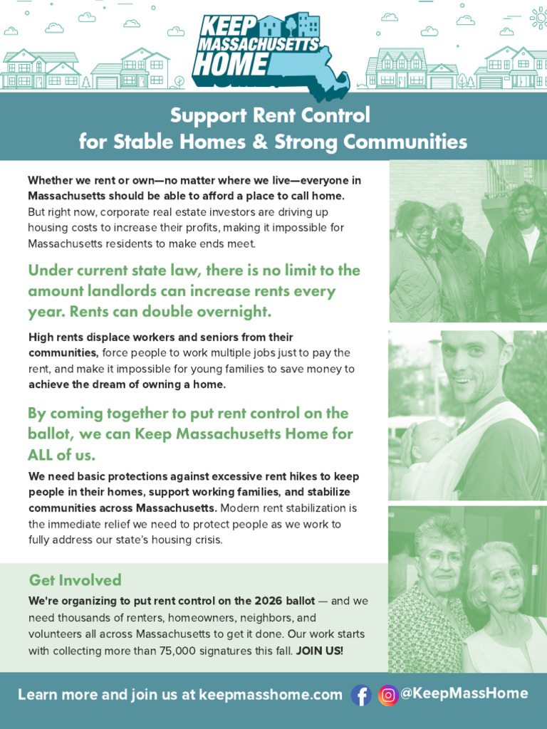 15ai. Keep MA Home Fact Sheet1 | PDF | Cost Of Living | Rent Regulation