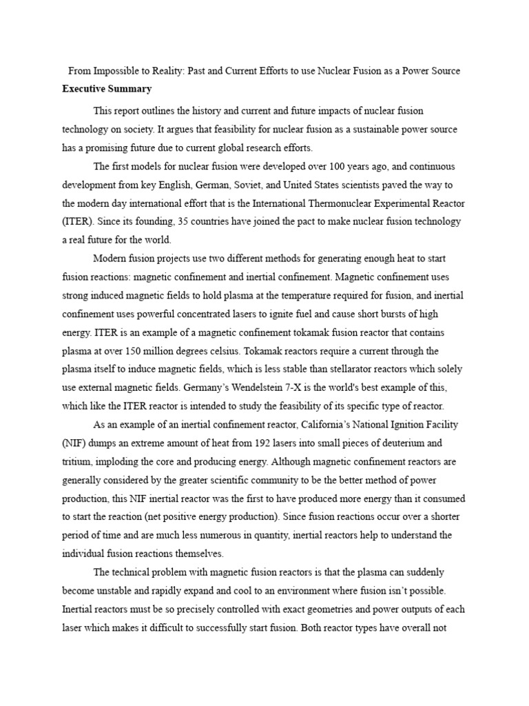 Astro Project Report | PDF | Fusion Power | Nuclear Fusion