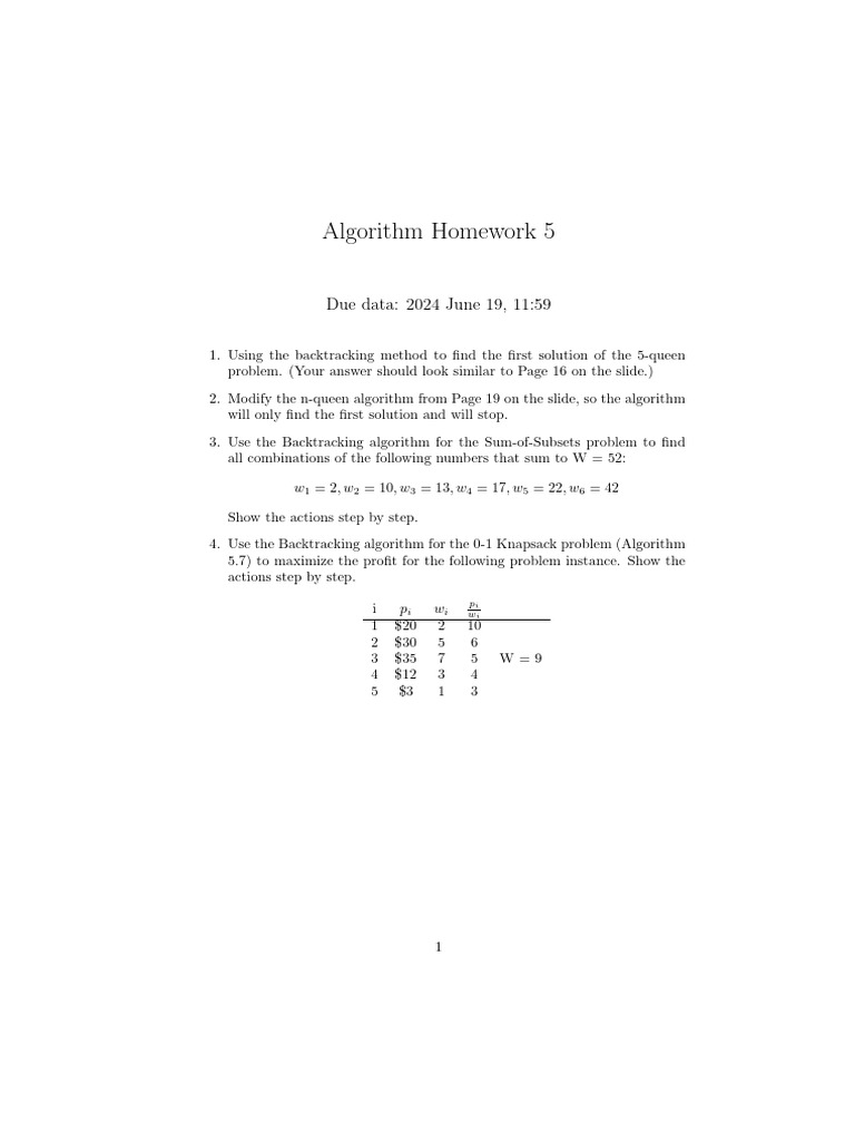 HW 5 | PDF