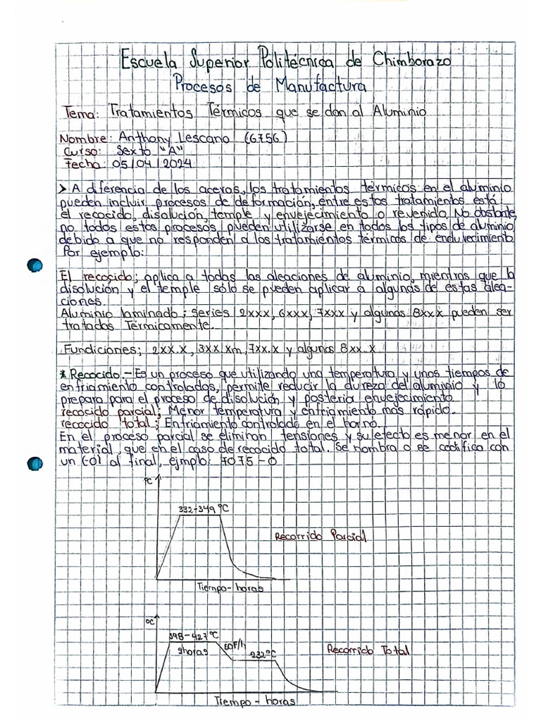 Consulta Tratamientos Térmicos en Aluminio_ LESCANO.A | PDF
