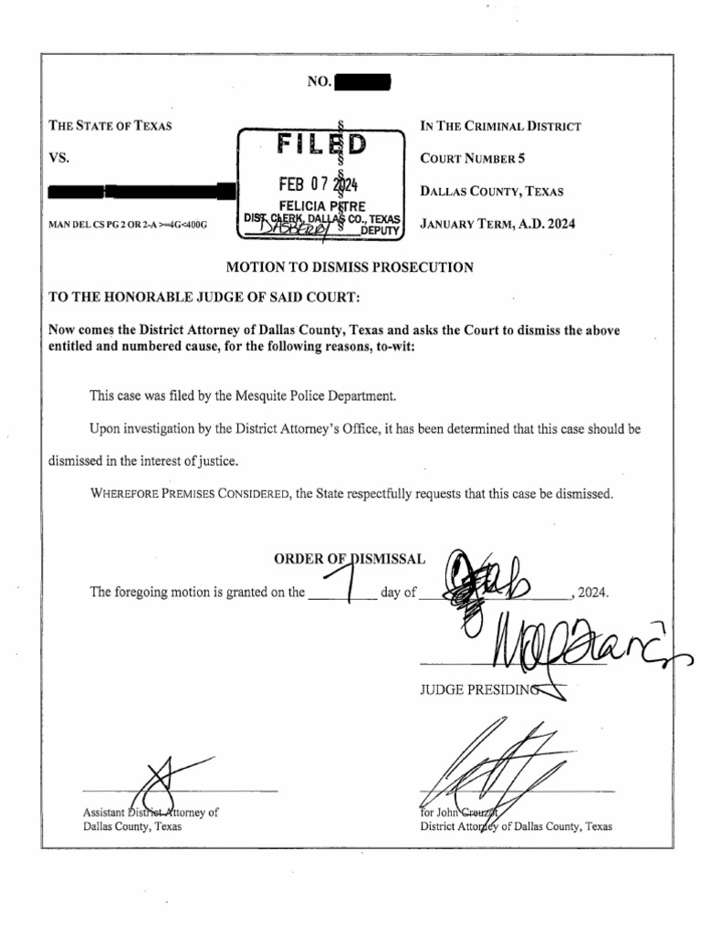 Dismissal, Indictment and Search Warrant Affidavit Redacted | PDF