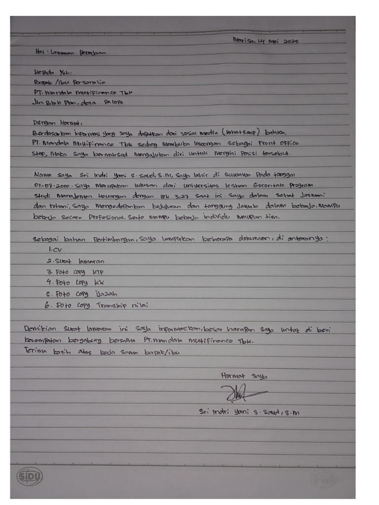 Sri Indriyani Saputri Saud | PDF