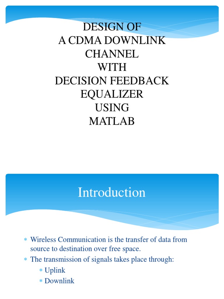 Project | PDF | Code Division Multiple Access | Channel Access Method