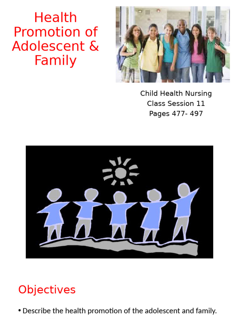 Health Promotion of Adolescent Family | PDF | Puberty | Adolescence