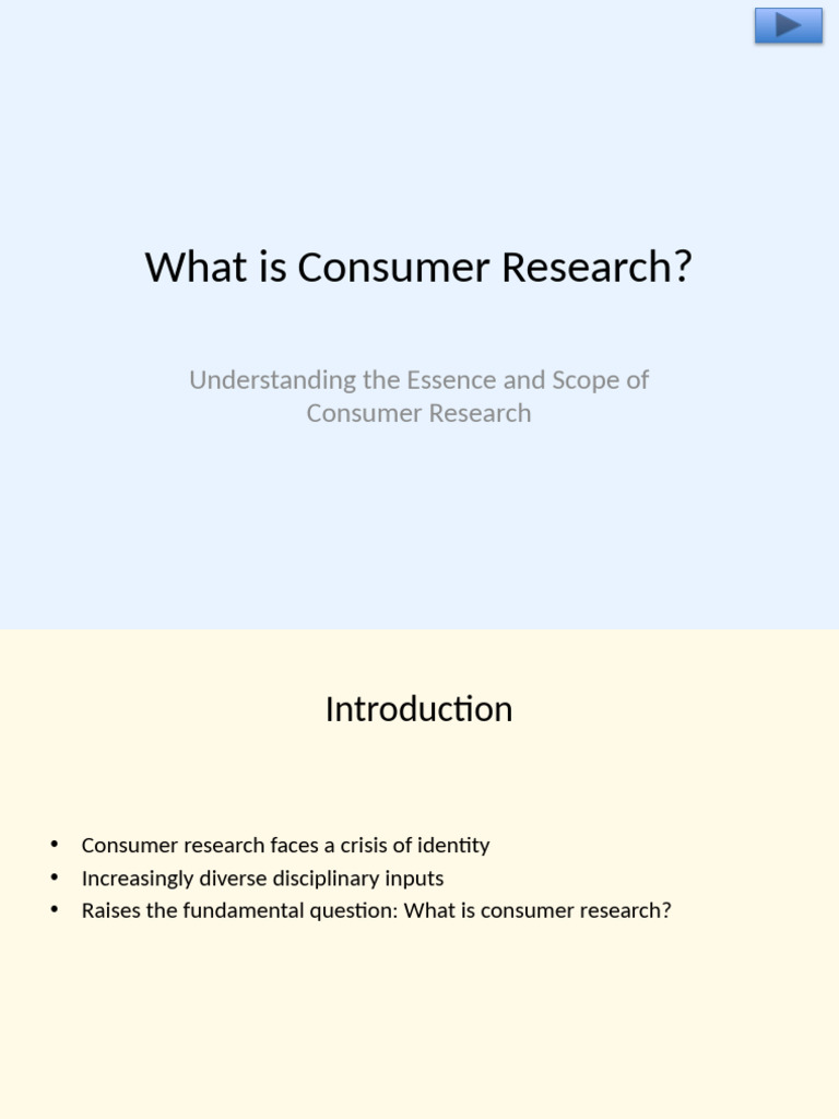 Consumer Research Presentation | PDF