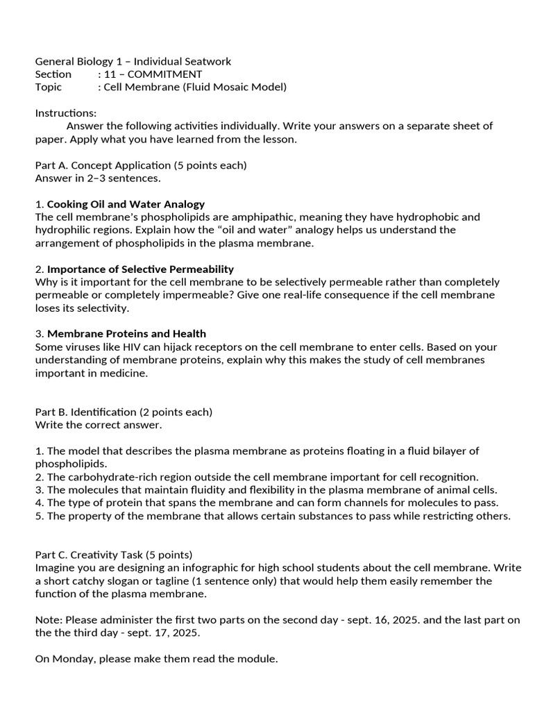 11 Commitment Activities | PDF