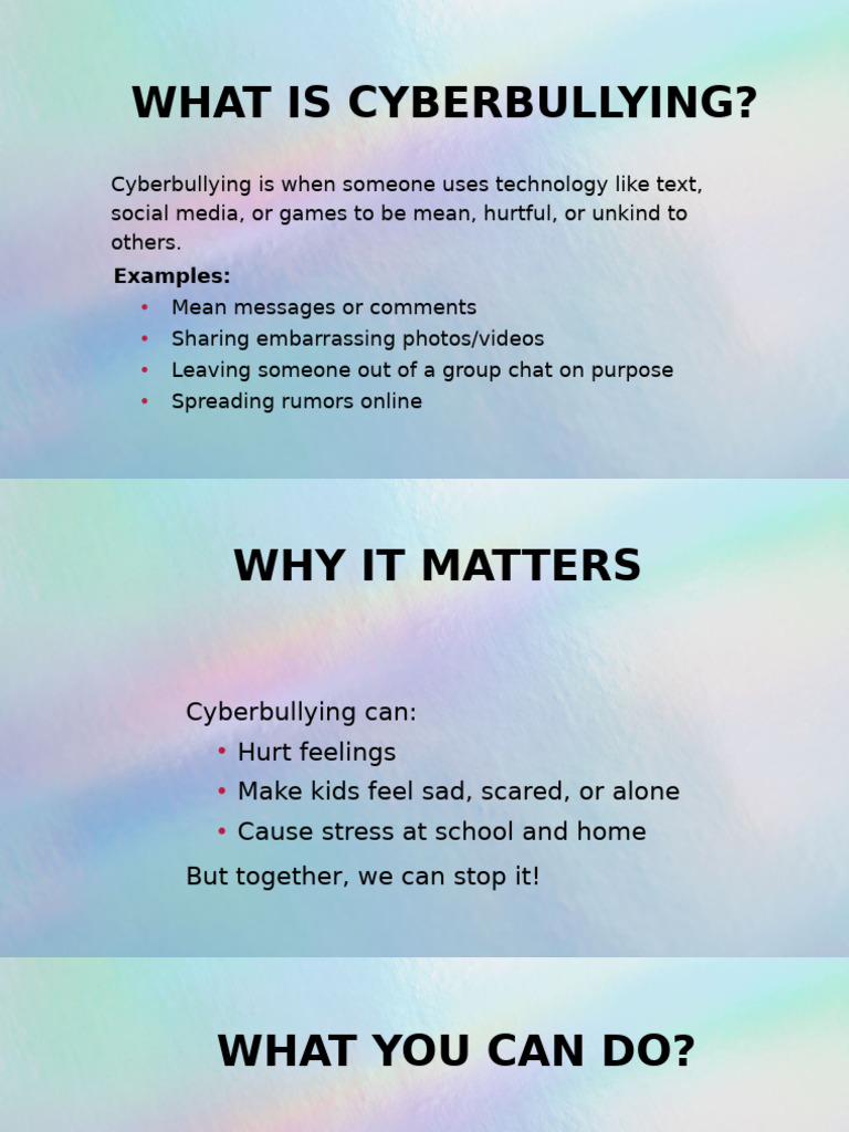 Understanding Cyberbullying and Prevention | PDF | Cyberbullying ...