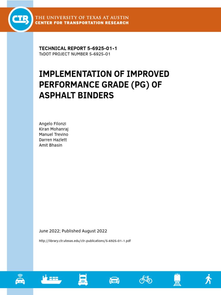Implementation of Improved Performance Grade (PG) of Asphalt Binders ...