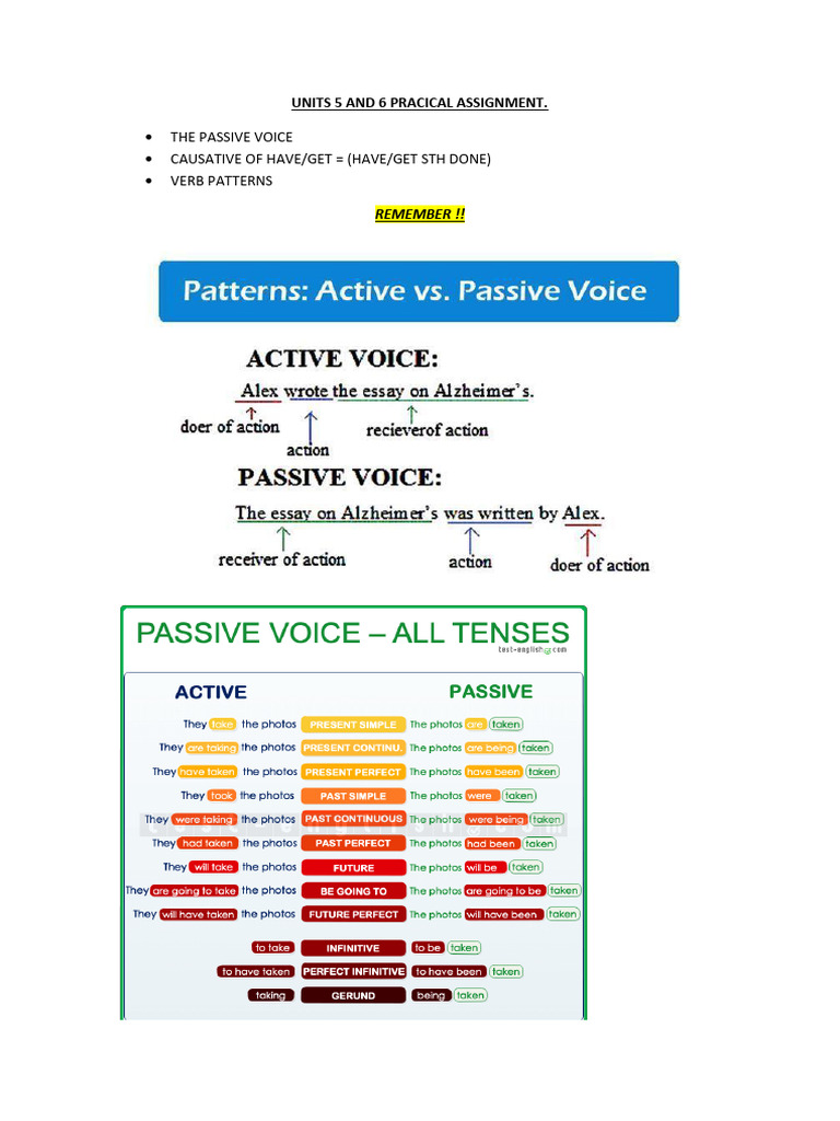 Passive Voice and Causative Structures Guide | PDF | Verb | Linguistic ...
