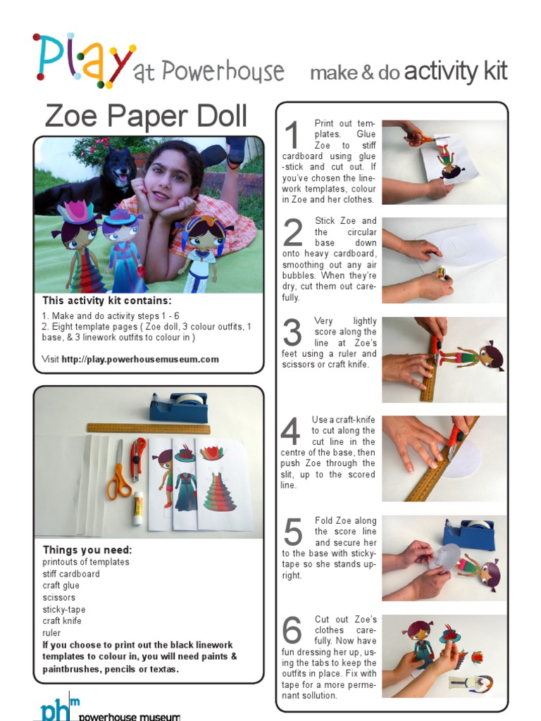 Zoe Paper Doll | PDF | Leisure