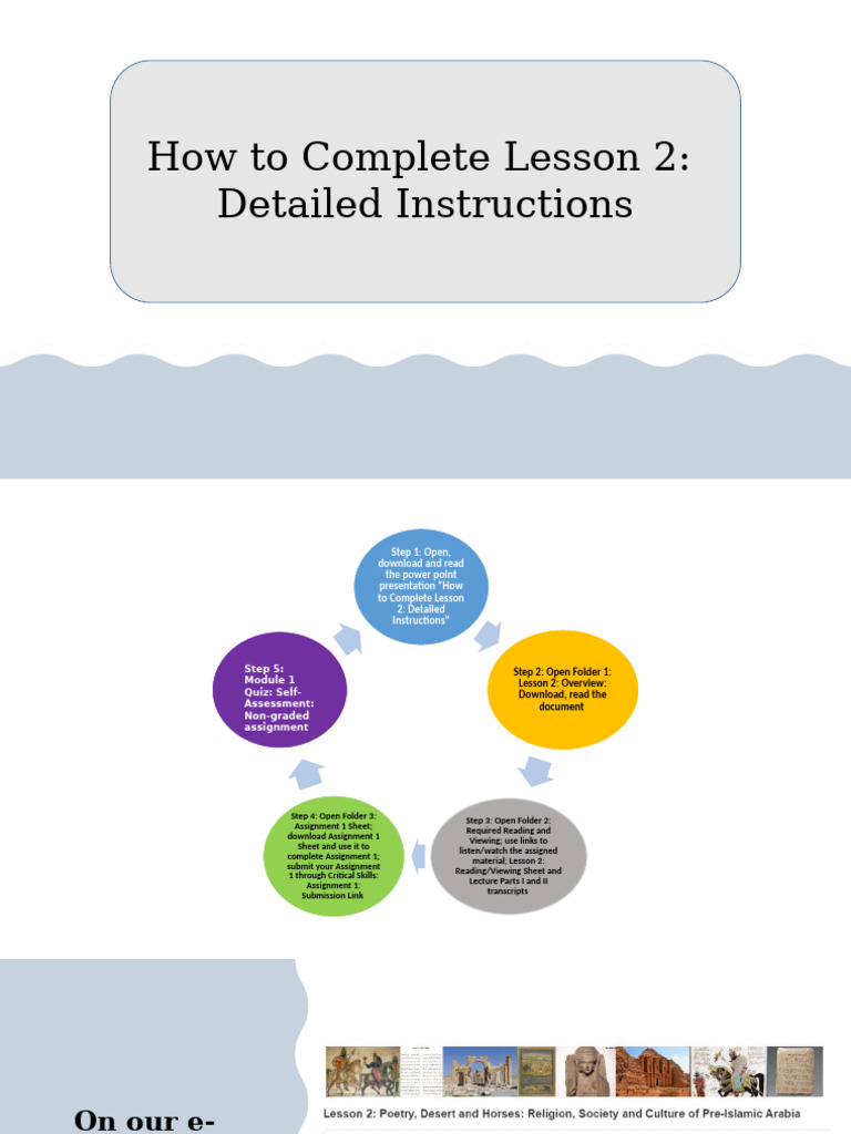 How To Complete Lesson 2 - Detailed Instructions | PDF | Learning ...