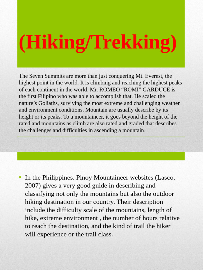 Hiking | PDF | Hiking | Mountaineering