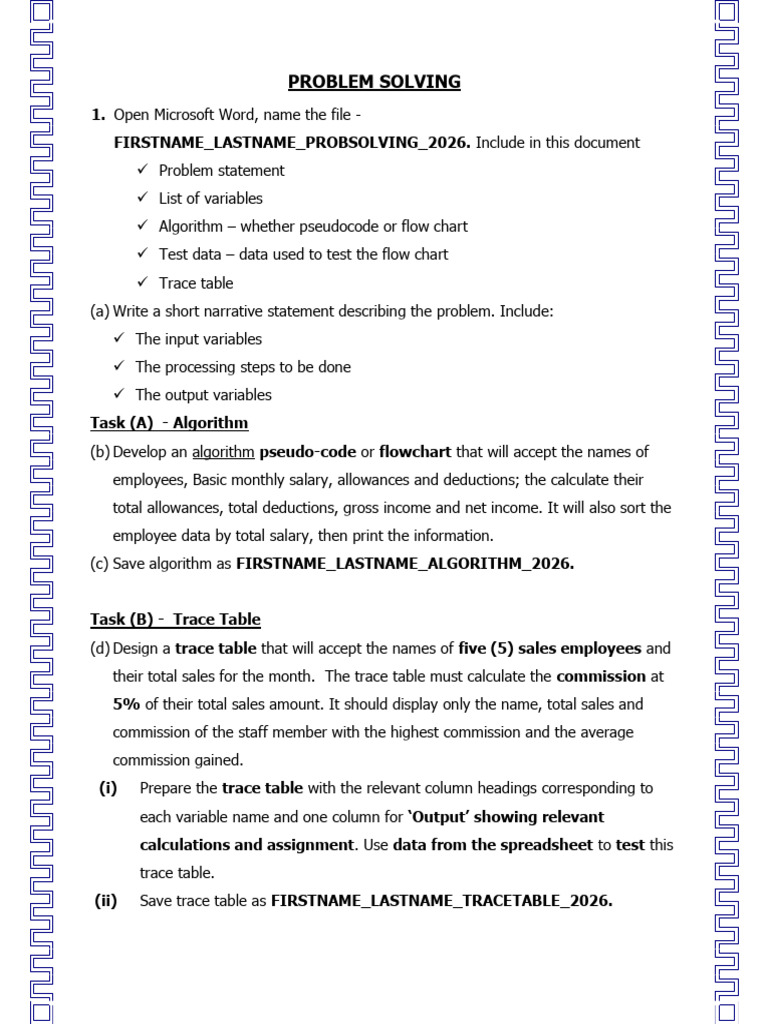 Problem Solving SBA 2026 | PDF