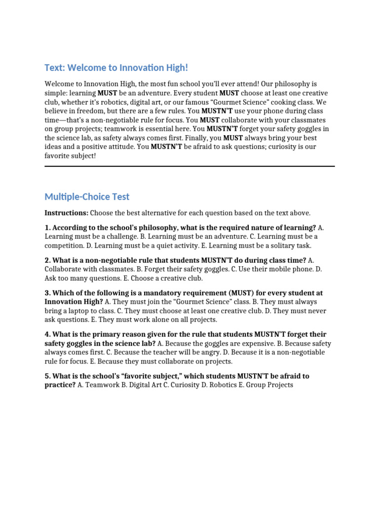 Innovation High: Adventure in Learning | PDF