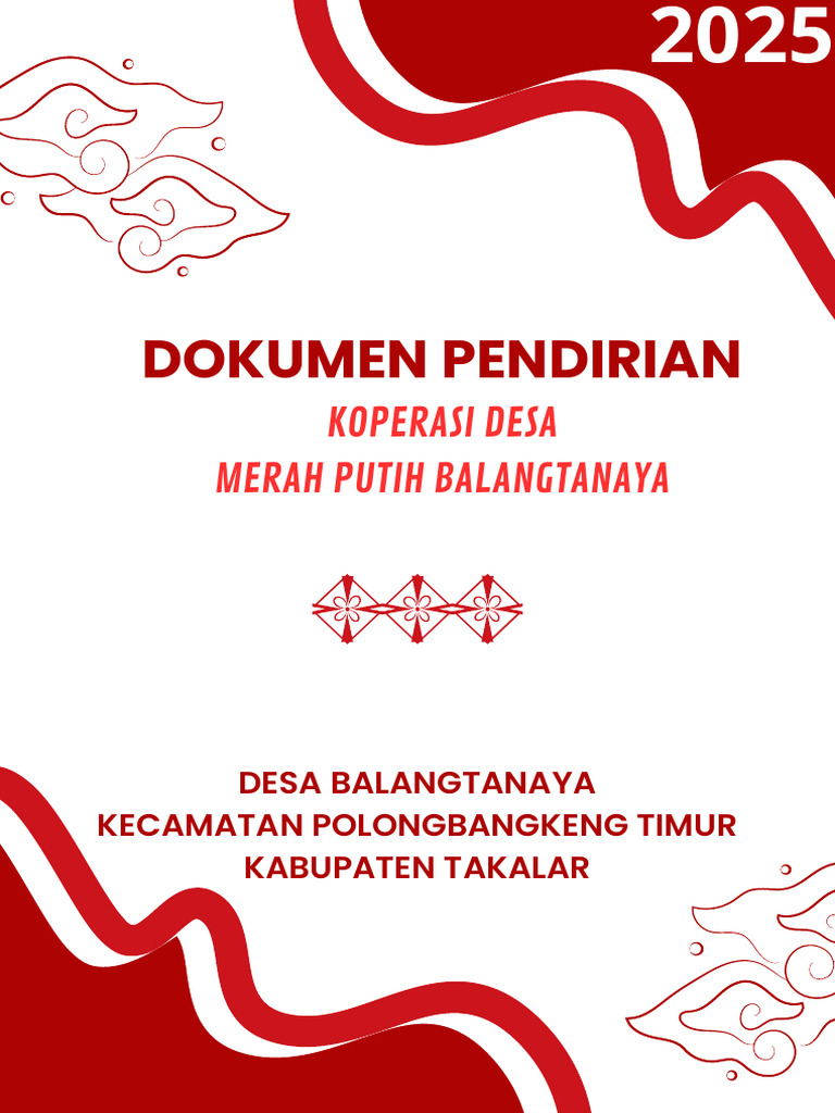 Merah Putih Abstrak Cover Proposal Pengajuan Dana Dokumen A4 | PDF