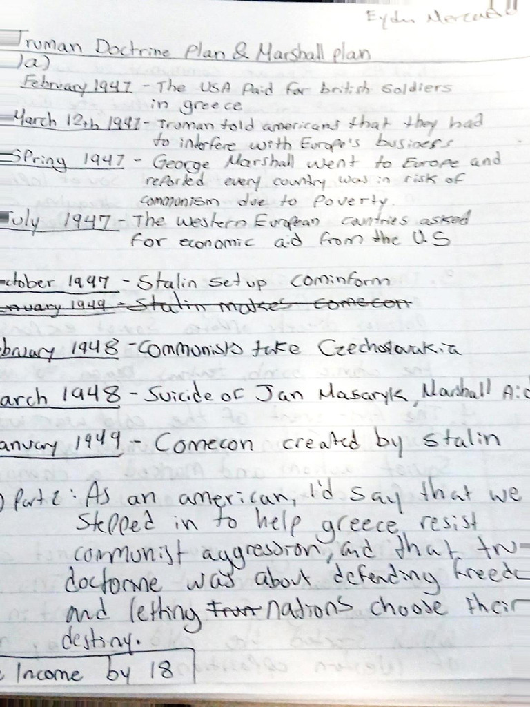 Truman Marshall Plan | PDF