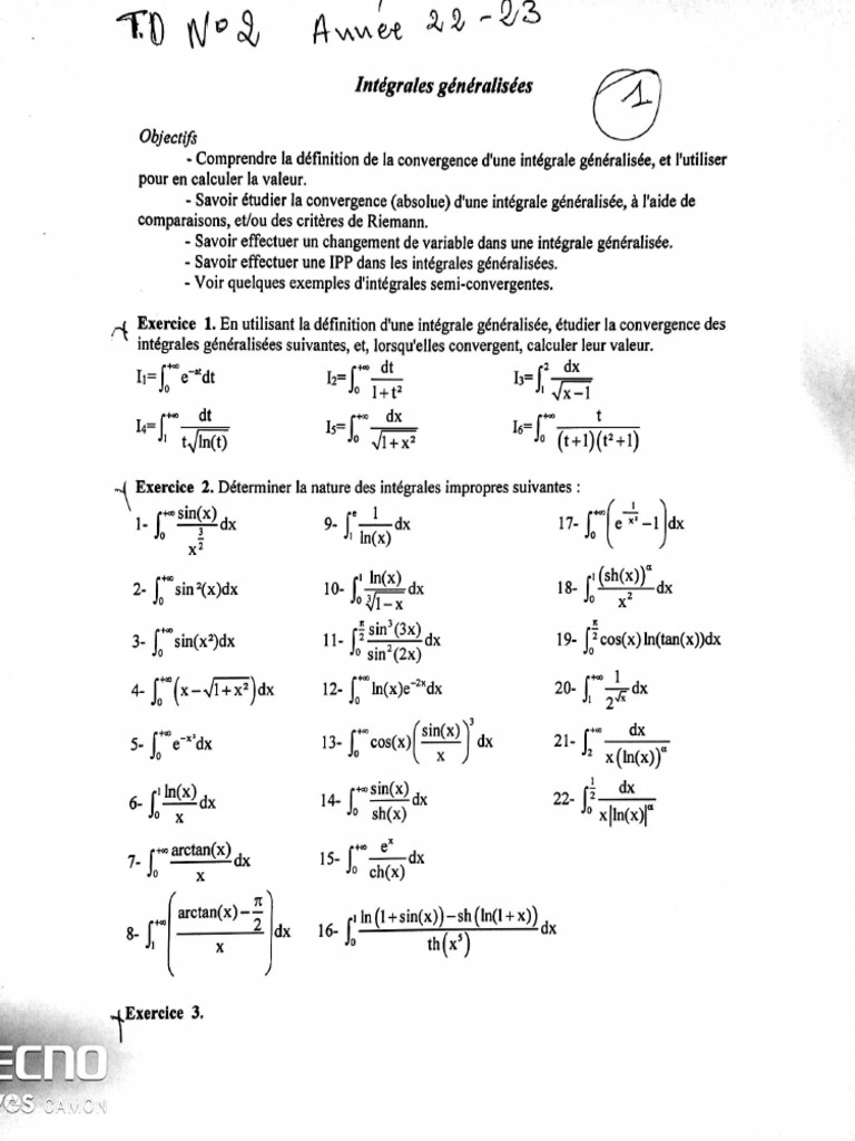 TD N°2 Analyse 3 | PDF