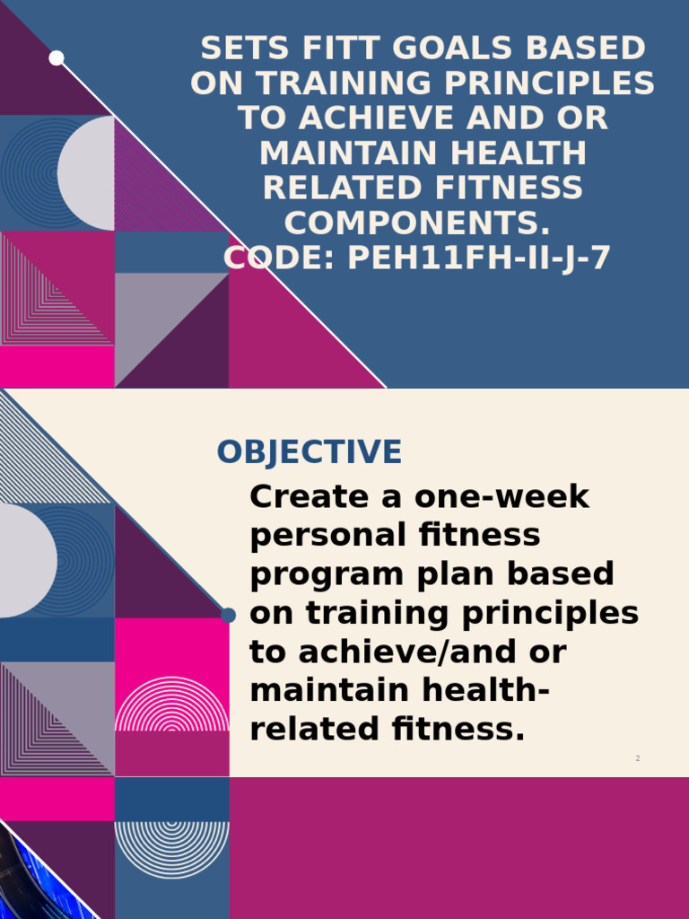 One-Week Personal Fitness Plan Guide | PDF