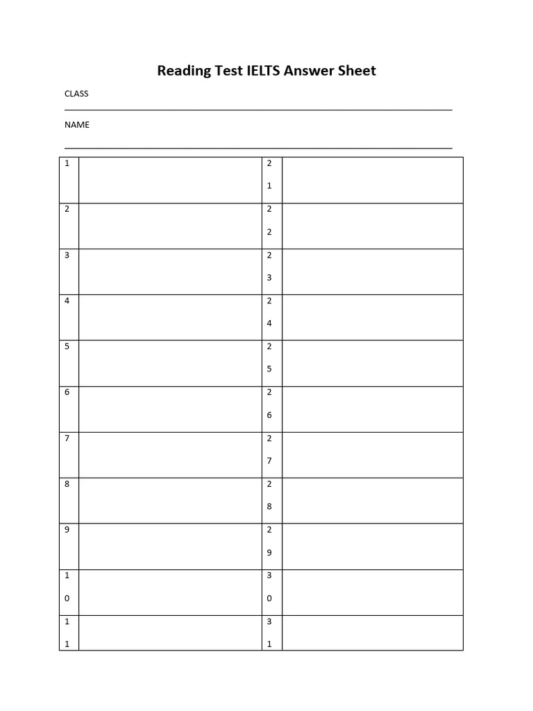 Krisma Ayu Zulkarnaen - Reading Test IELTS Answer Sheet | PDF