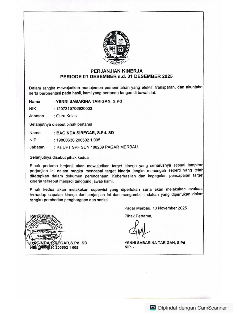 Yenni Sabarina Tarigan PK 2025 | PDF