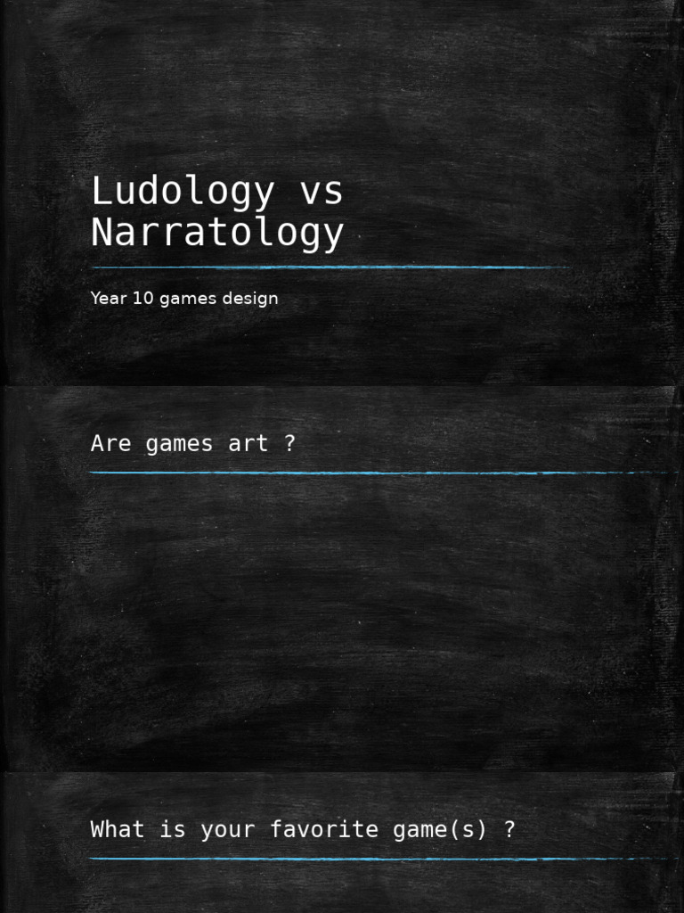Ludology Vs Narratology | PDF