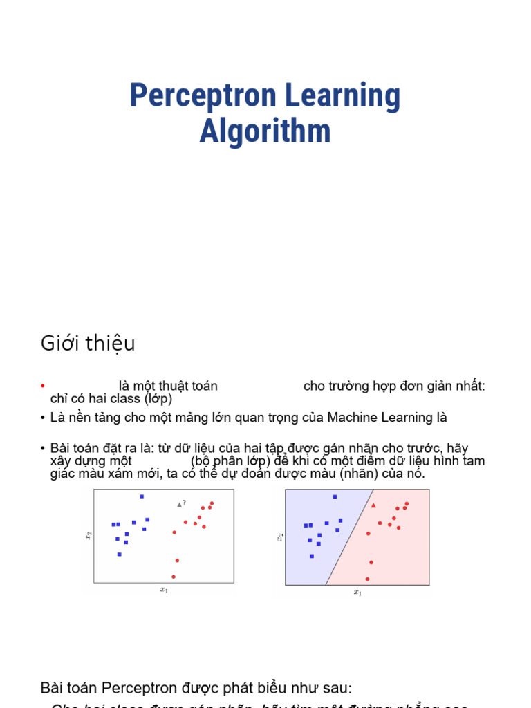 Lecture 9 - Perceptron Learning Algorithm | PDF