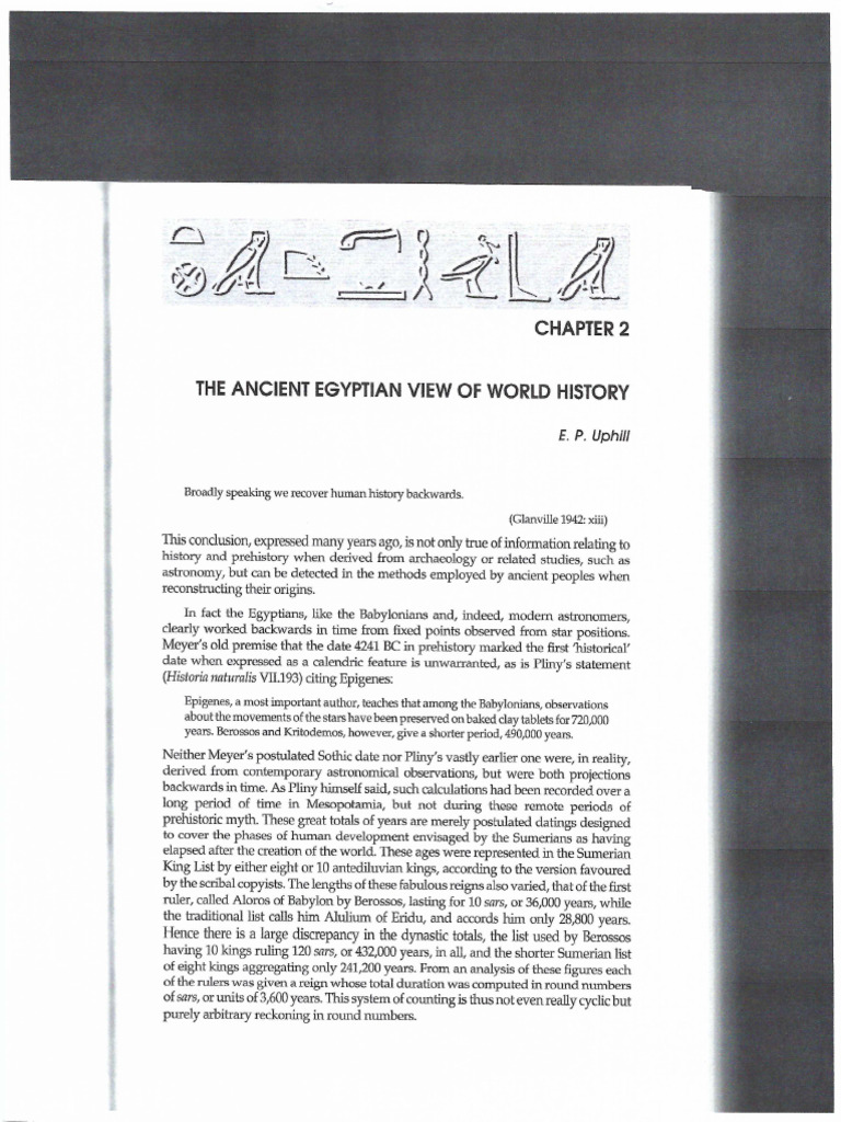 E.P. Uphill - Ancient Egyptian View of World History | PDF