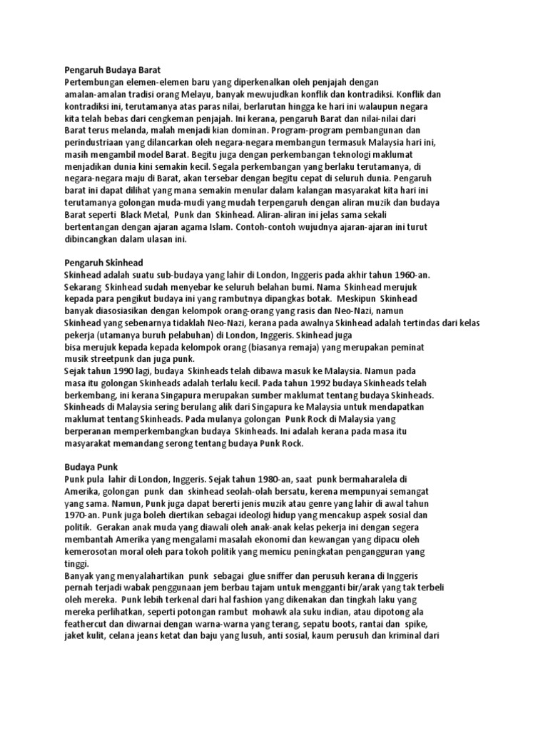 Pengaruh Budaya Barat Pdf 