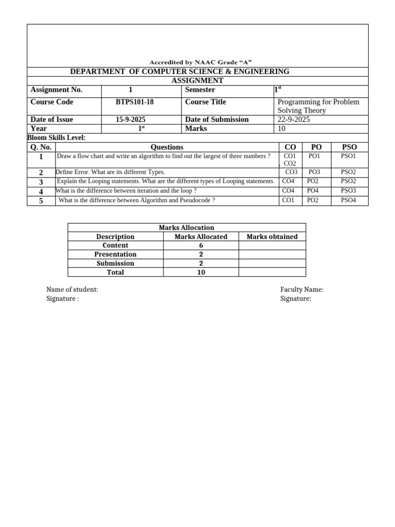 Assignment 1 PPS | PDF