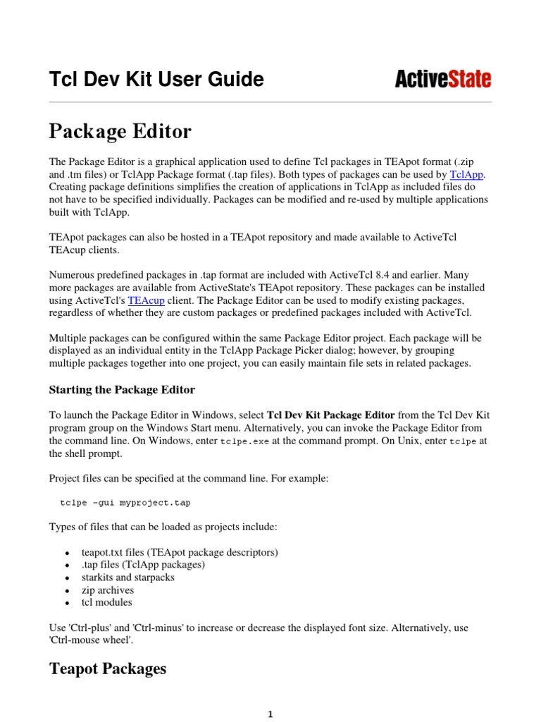 TCL Dev Kit User Guide | PDF | Command Line Interface | Metadata