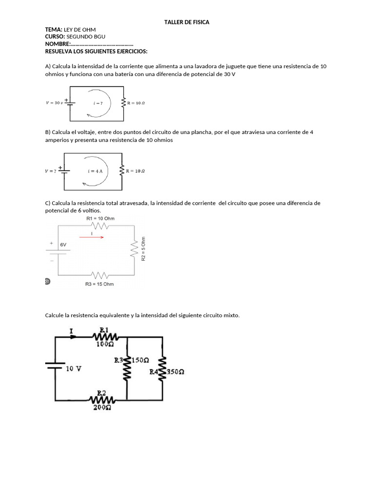 Circuitos Electricos Basicos | PDF