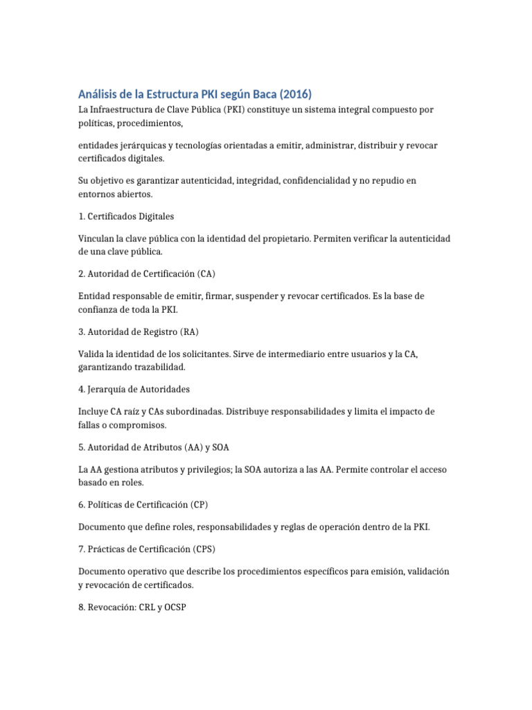 Analisis Estructura PKI | PDF