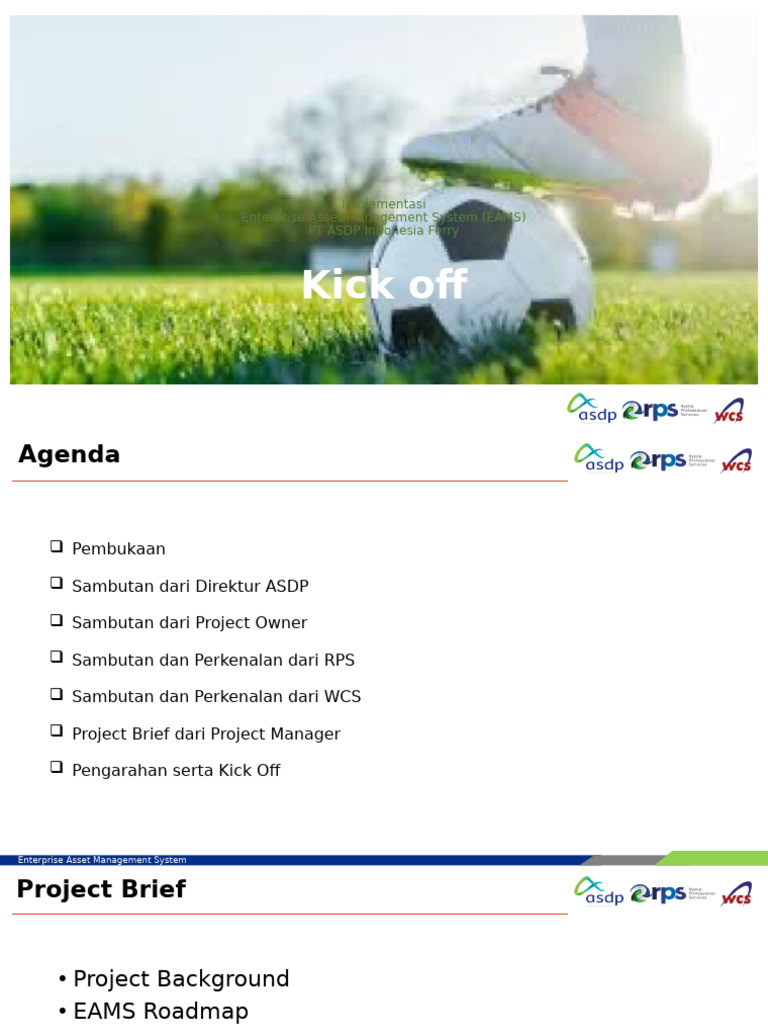 EAMS Implementation Kickoff for ASDP | PDF | Asset Management | Business