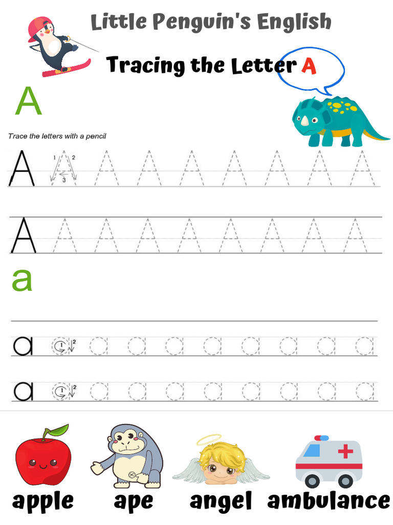 Tracing the Letter a-M_free Download | PDF