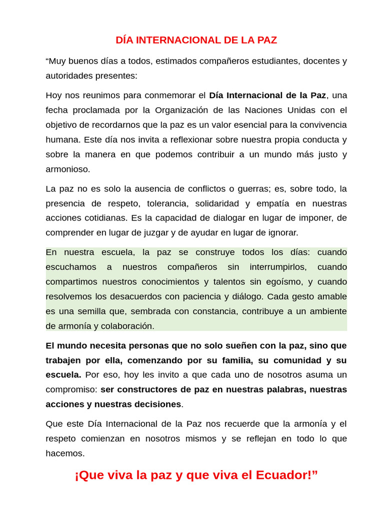 Construyendo Paz en la Escuela | PDF | Liderazgo | Paz