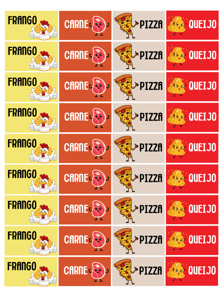 Fichas Pastel Frente | PDF