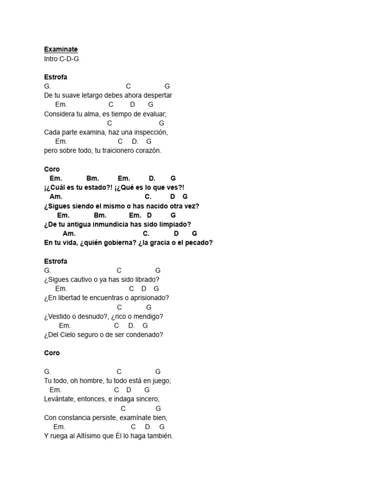 Examina tu corazón y alma | PDF