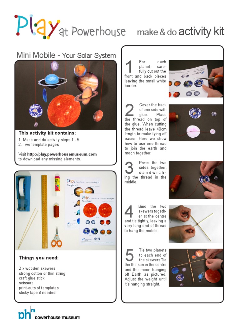 Mini Solar System Mobile Activity Kit | PDF | Teaching Methods ...